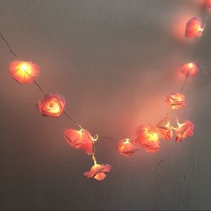Holiday | New Trendy Hot Pink Roses String Lights | Poshmark